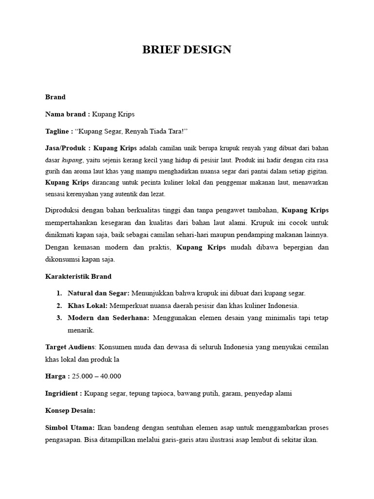 Brief Krupuk Kupang | PDF
