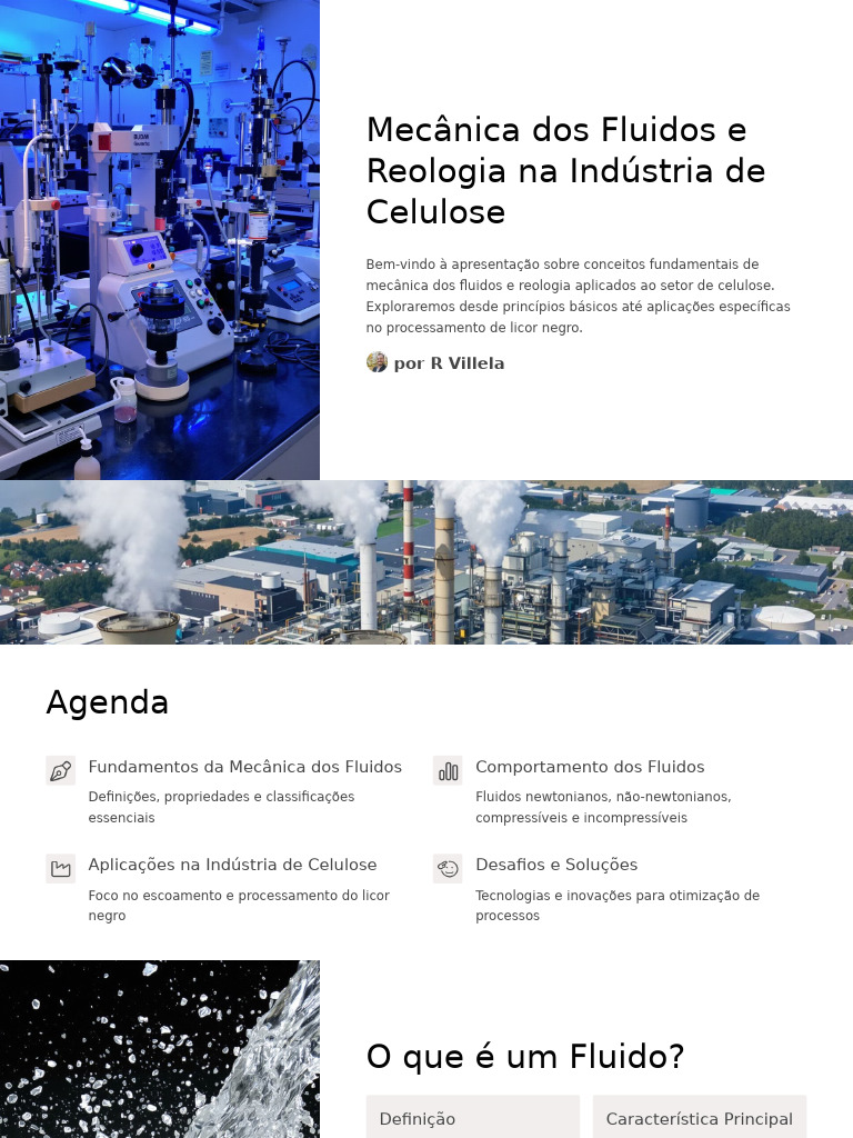 Mecanica Dos Fluidos e Reologia Na Industria de Celulose | PDF | Fluido | Viscosidade