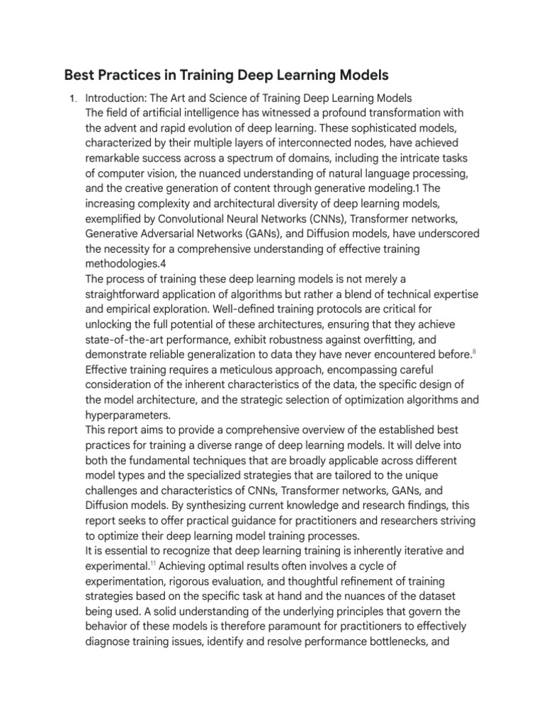 Deep Learning Training Best Practices | PDF | Deep Learning ...
