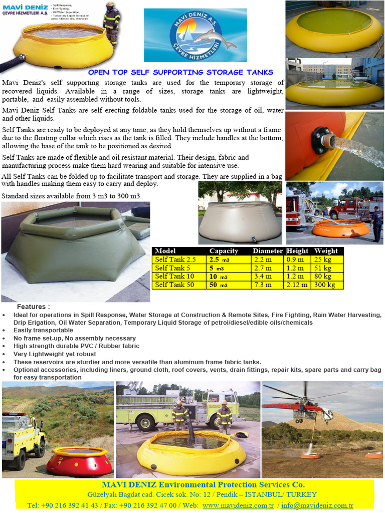 Self Supporting Tanks Catalog | PDF | Tanks | Textiles