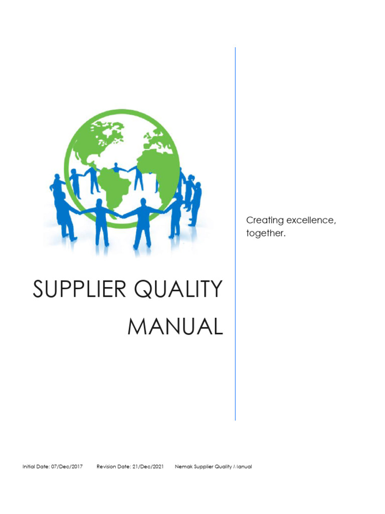 Nemak Supplier Quality Manual - 21122021 - Final Version | PDF | Supply ...
