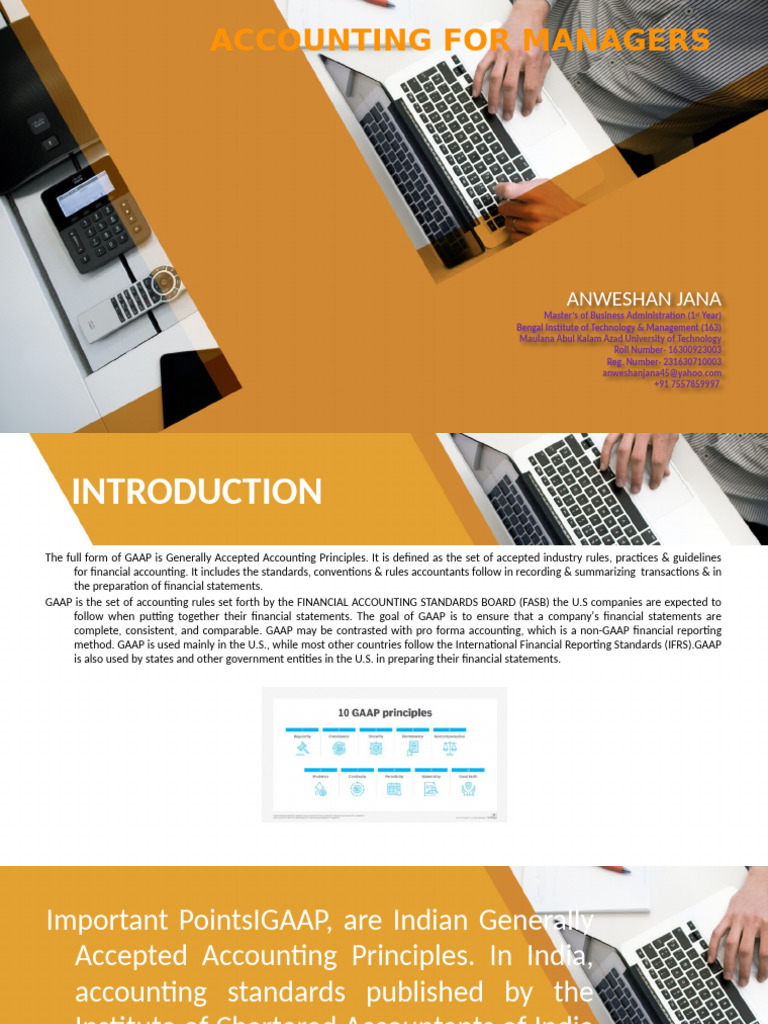 Accounting For Managers | PDF