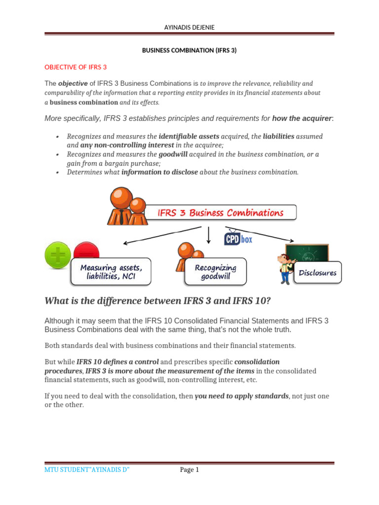 IFRS 3 Business Combinations Guide | PDF | Goodwill (Accounting) | Fair ...