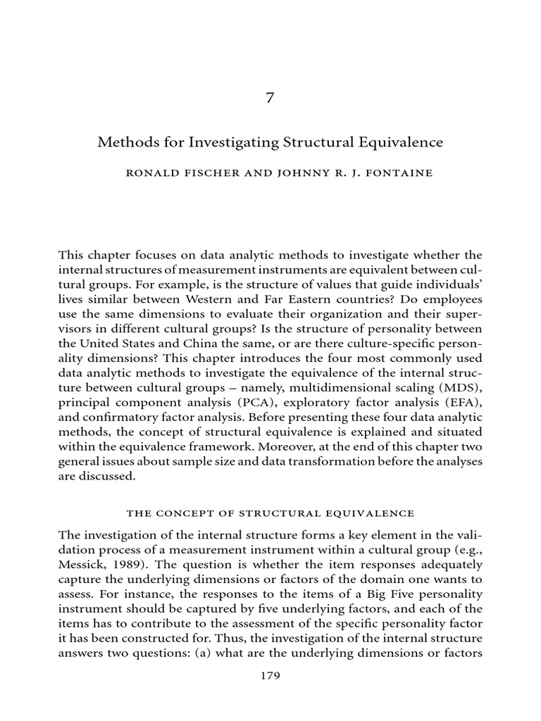(Matsumoto & Van de Vijver, 2011) Chapter 7 | PDF | Factor Analysis | Principal Component Analysis
