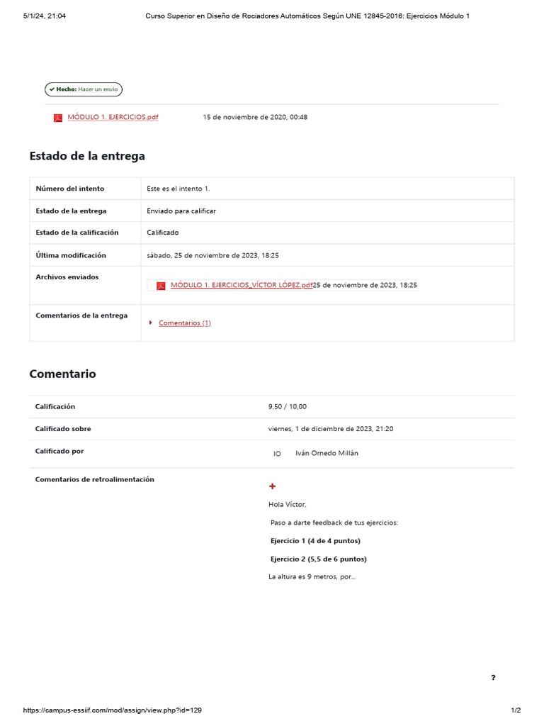 Evaluación - Módulo 1 - Ejercicios | PDF