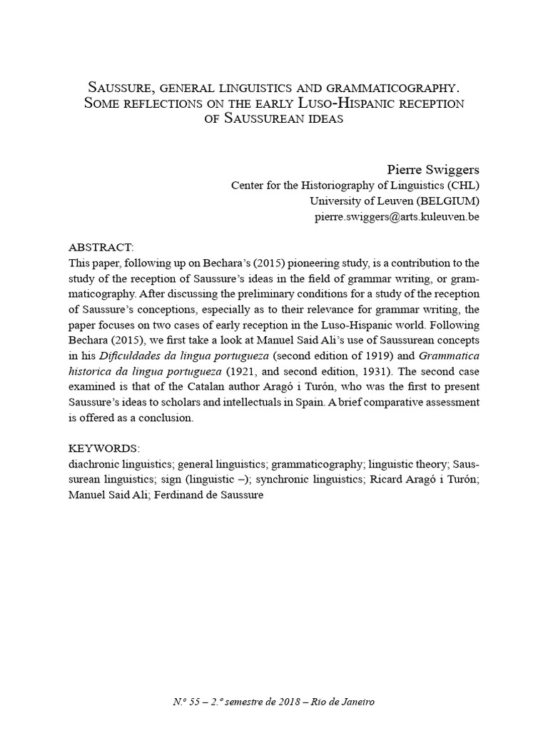 swiggers 2018 | PDF | Linguistics | Communication