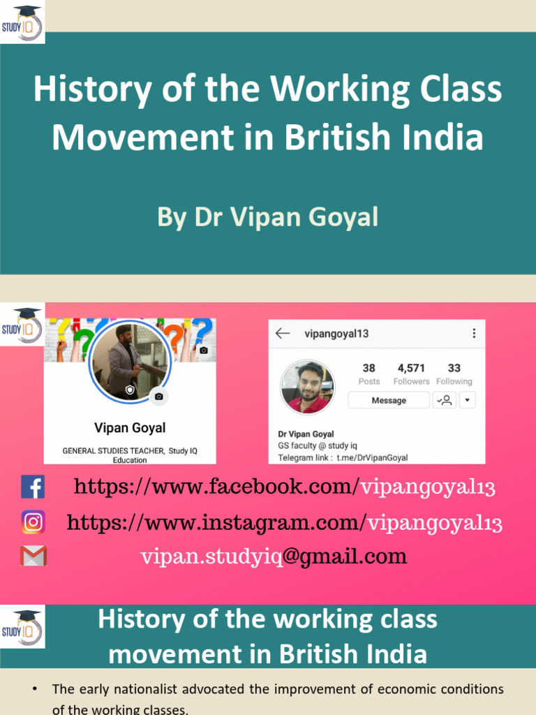 History of The Working Class Movement in British | PDF | British India