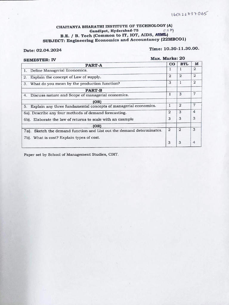 IV Sem Mid Papers | PDF