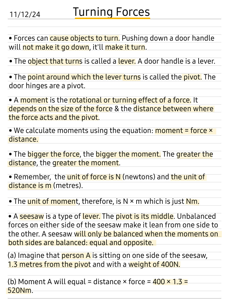 Turning Forces | PDF