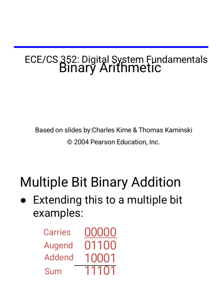 Chapter 02 - Binary Arithmetic | PDF | Subtraction | Theory Of Computation