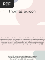 Biografia Thomas Edison Revisado | PDF | Thomas Edison | Science