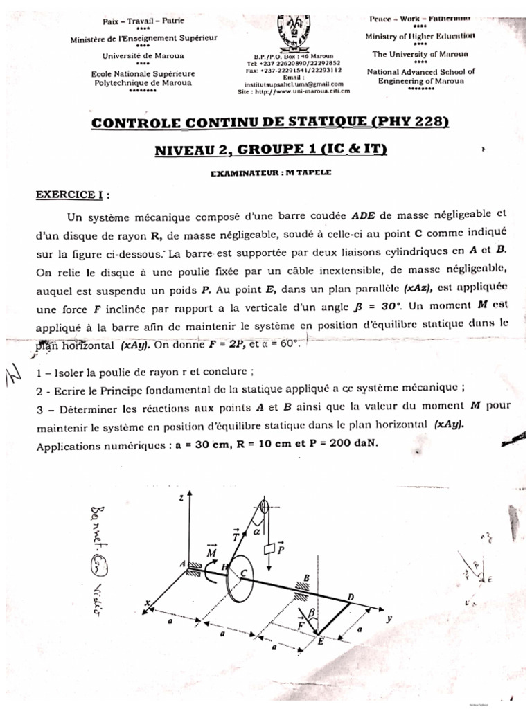 UMR Proposal ESB2 (Correction Partielle CC Statique 202..) Feat (CNH & DBR) Infotel2 | PDF