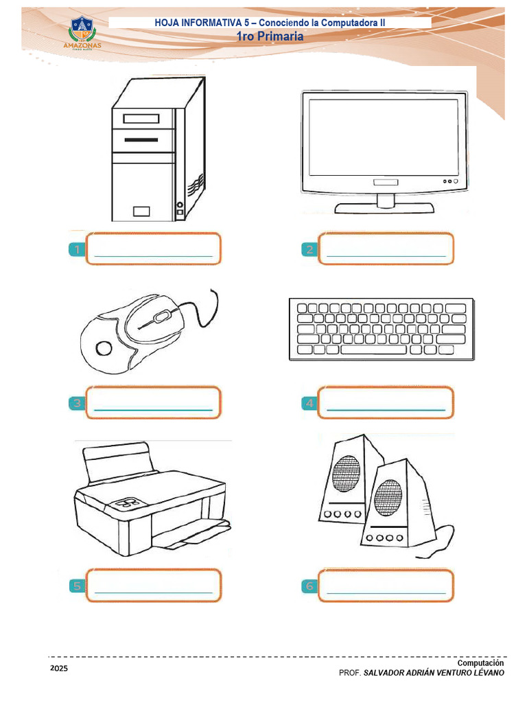 1ro Lectura Informativa - 5 Conociendo La Computadora 2 | PDF