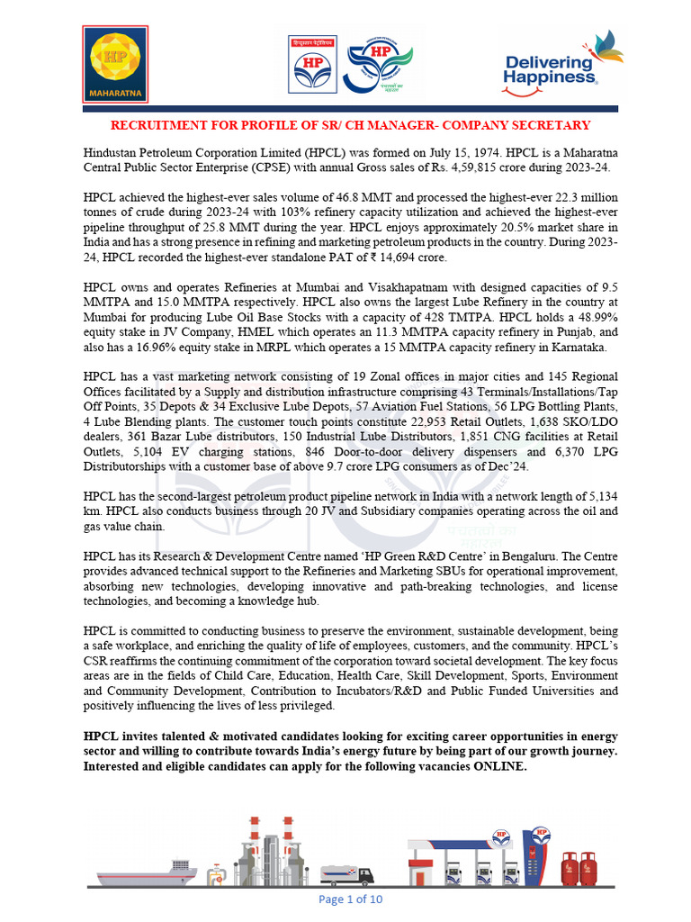 Company Secretary Ad English 13032025 | PDF | Payments