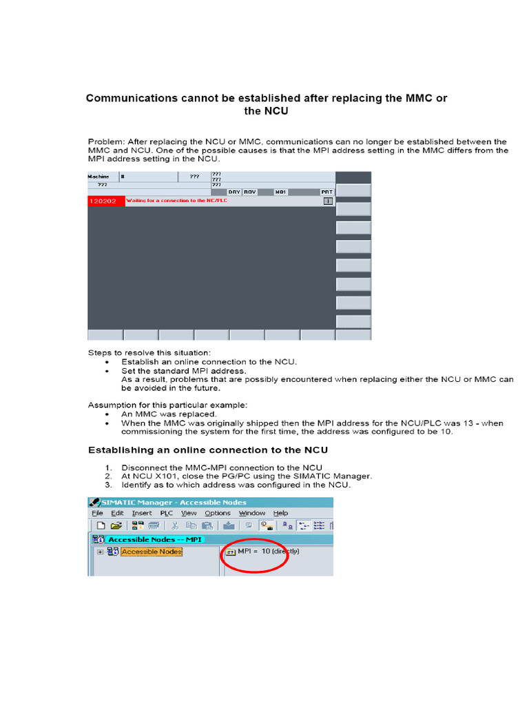 PCU Replacement and NCU Address Setup | PDF