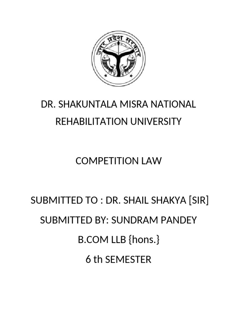 SUNDRAM PANDEY COMPETITION LAW ASSIGNMENT (1) | PDF | Demand | Supply ...