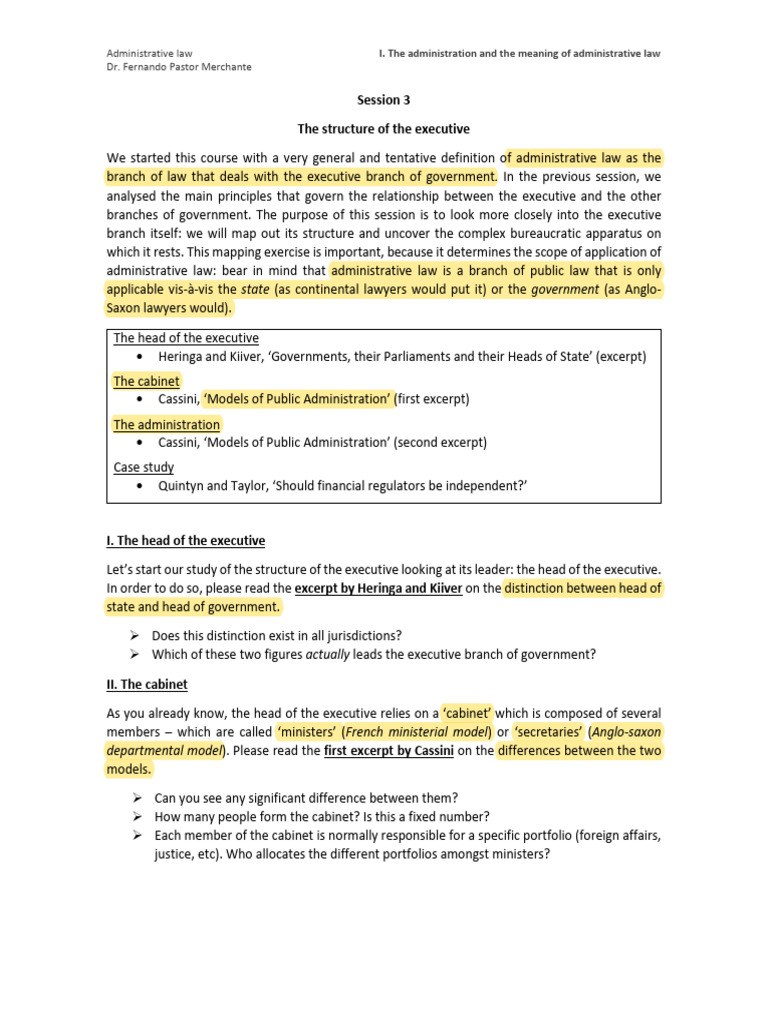 Understanding Administrative Law Structure | PDF | Central Banks ...