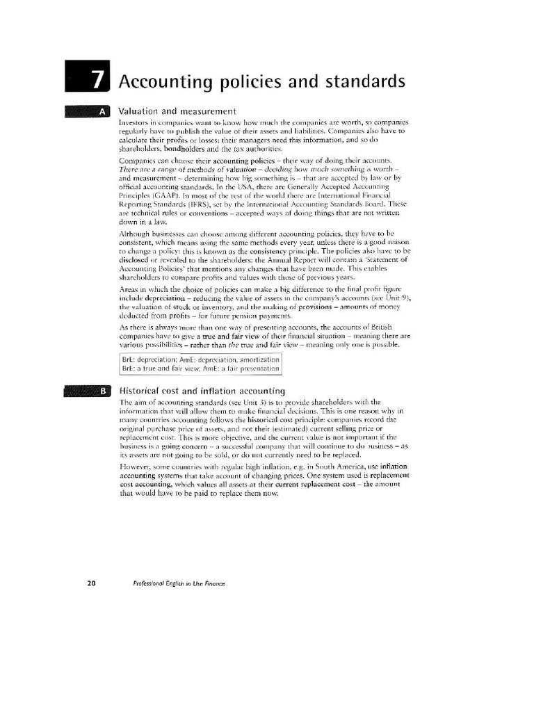 Accounting Policies and Standards | PDF