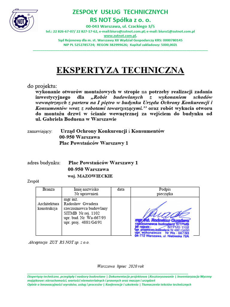 Ekspertyza Techniczna | PDF