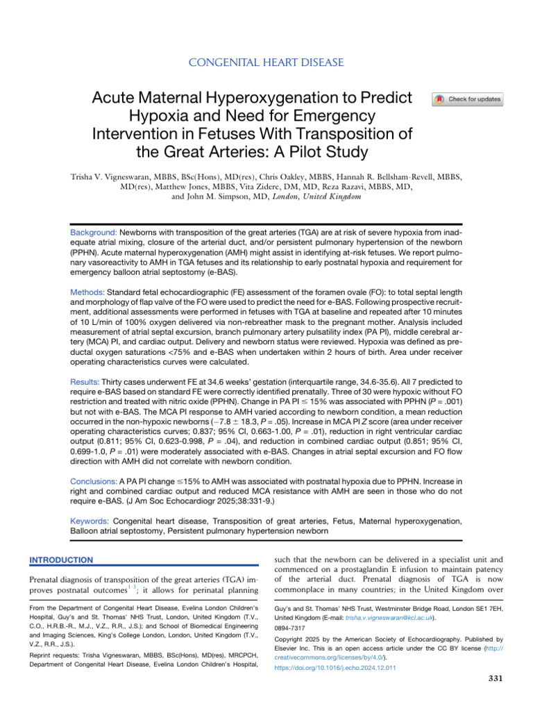 Acute-Maternal-Hyperoxygenation-to-Predict-Hypoxia | PDF | Fetus ...