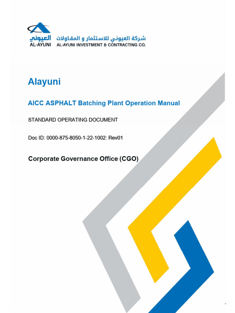AICC Plant Operation Manual 0000-875-8050-1-22-1002 Rev01 | PDF | Thermostat | Switch