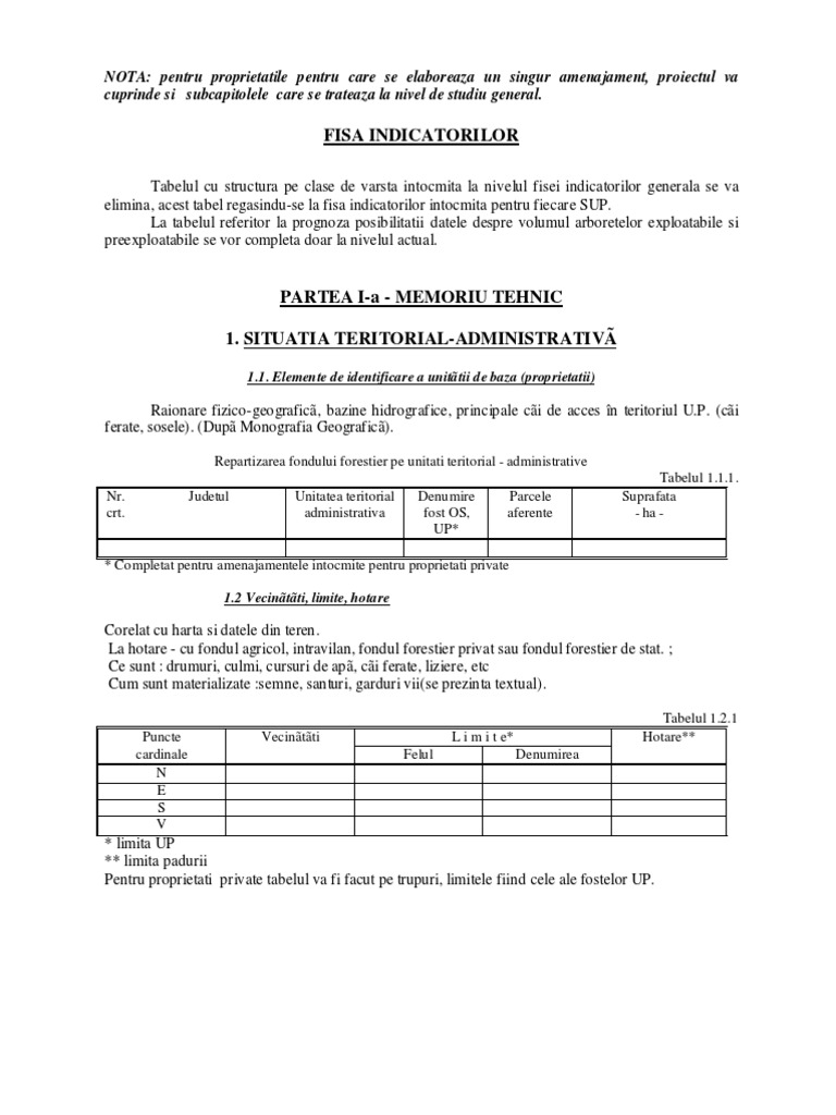 Cuprins Amenajament | PDF