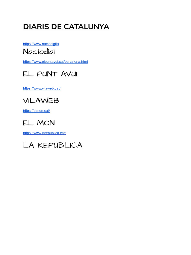 Diaris de Catalunya | PDF