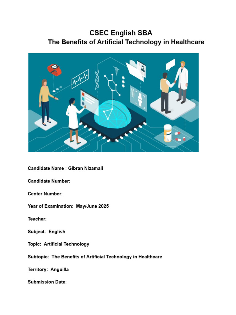 CSEC English SBA - Gibran Nizamali | PDF | Artificial Intelligence | Intelligence (AI) & Semantics
