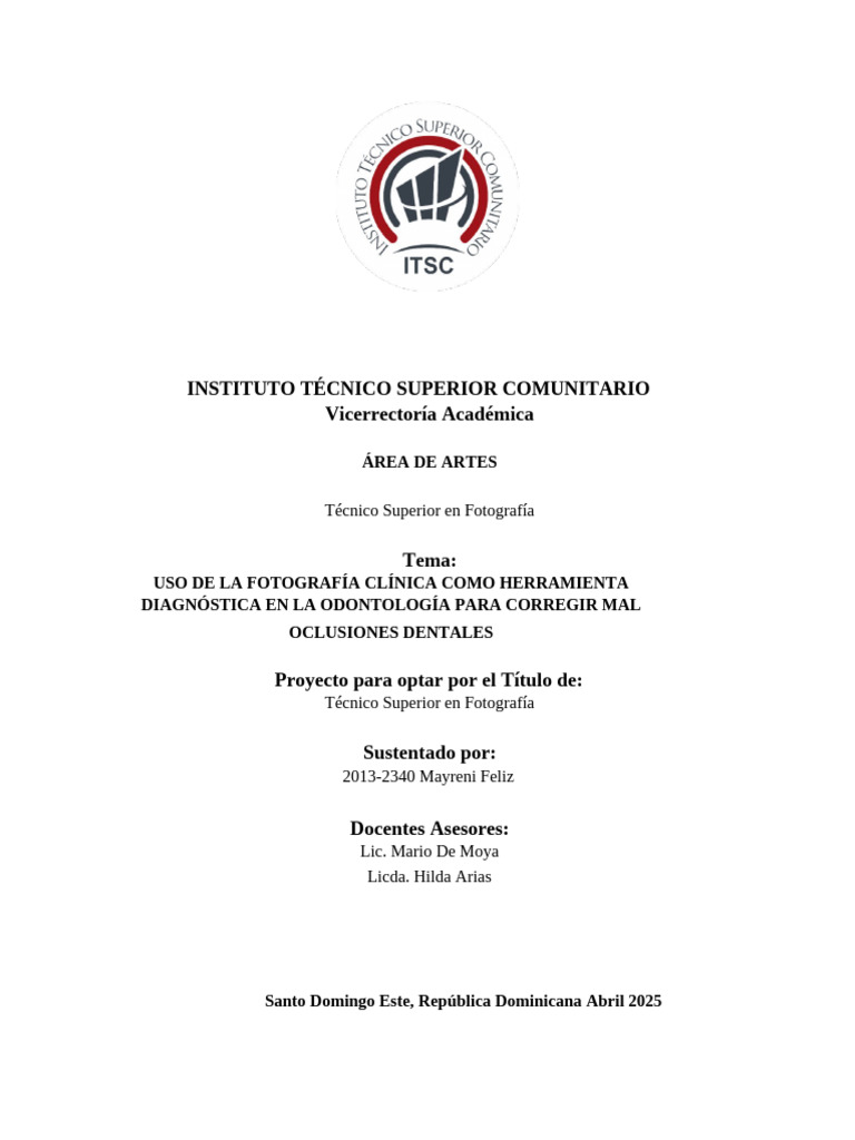 Mayreni Proyecto Final | PDF | Odontología | Ortodoncia