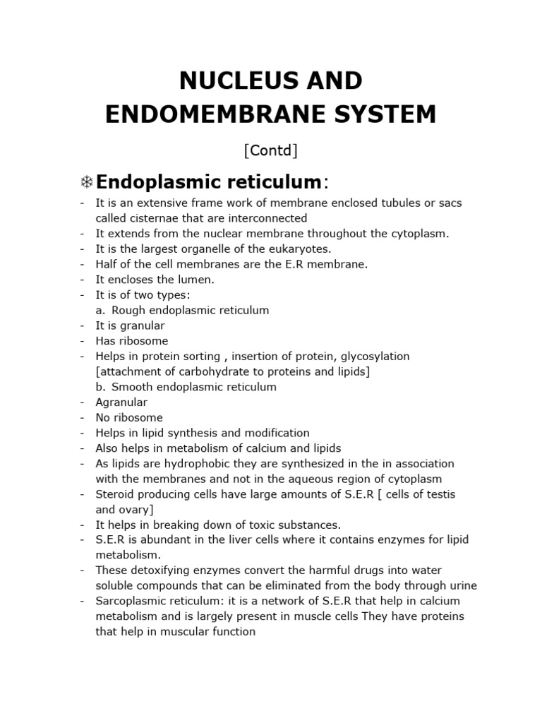 Nucleus and Endomembrane System Part 2 | PDF | Protein Targeting ...