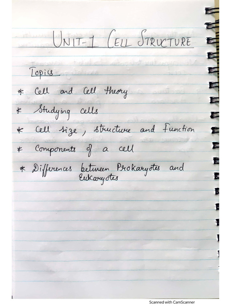 Cell Structure | PDF