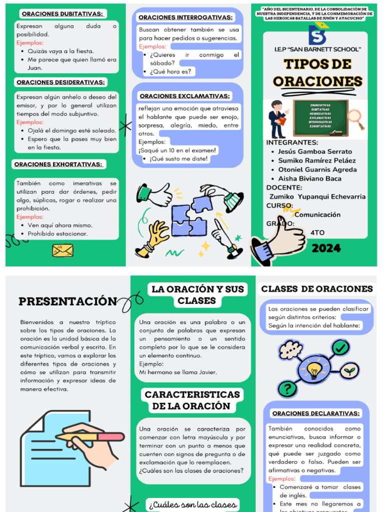 Tipos de Oraciones Corregido | PDF