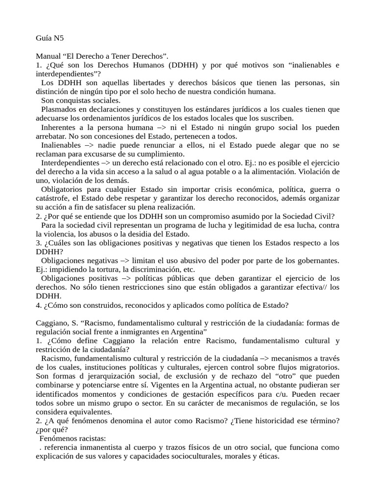 TP5 Interculturalidad | PDF | Derechos humanos | Racismo