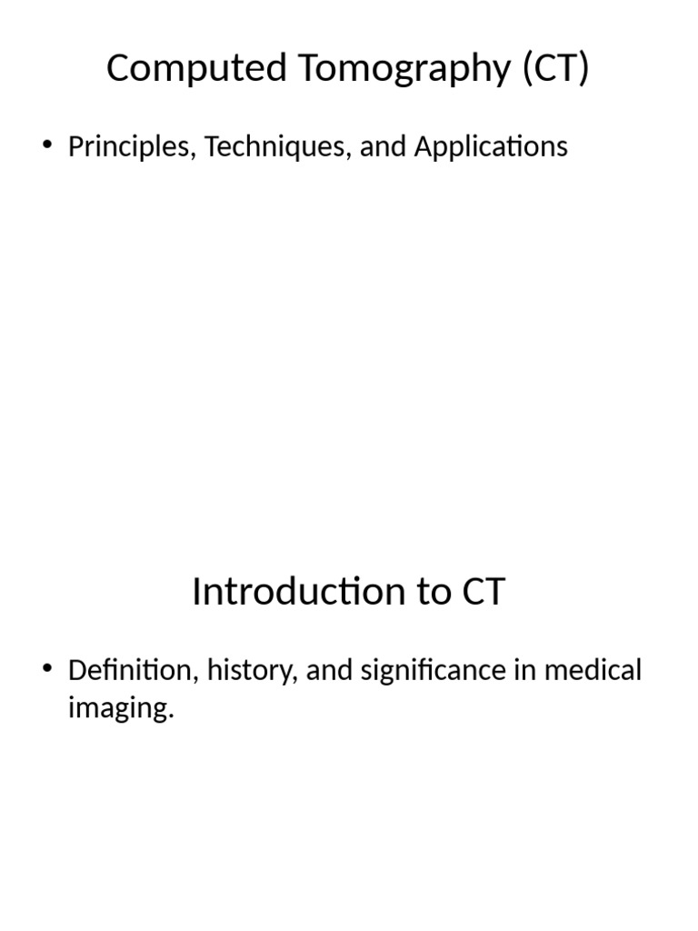 CT Presentation | PDF