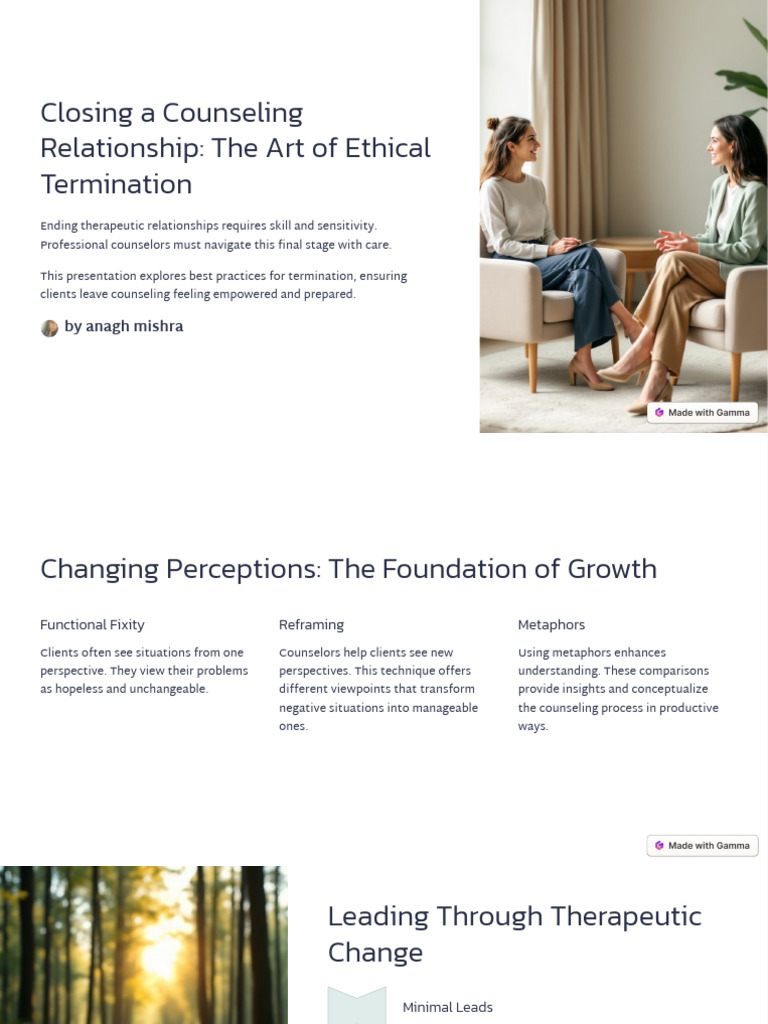Closing A Counseling Relationship The Art of Ethical Termination | PDF ...