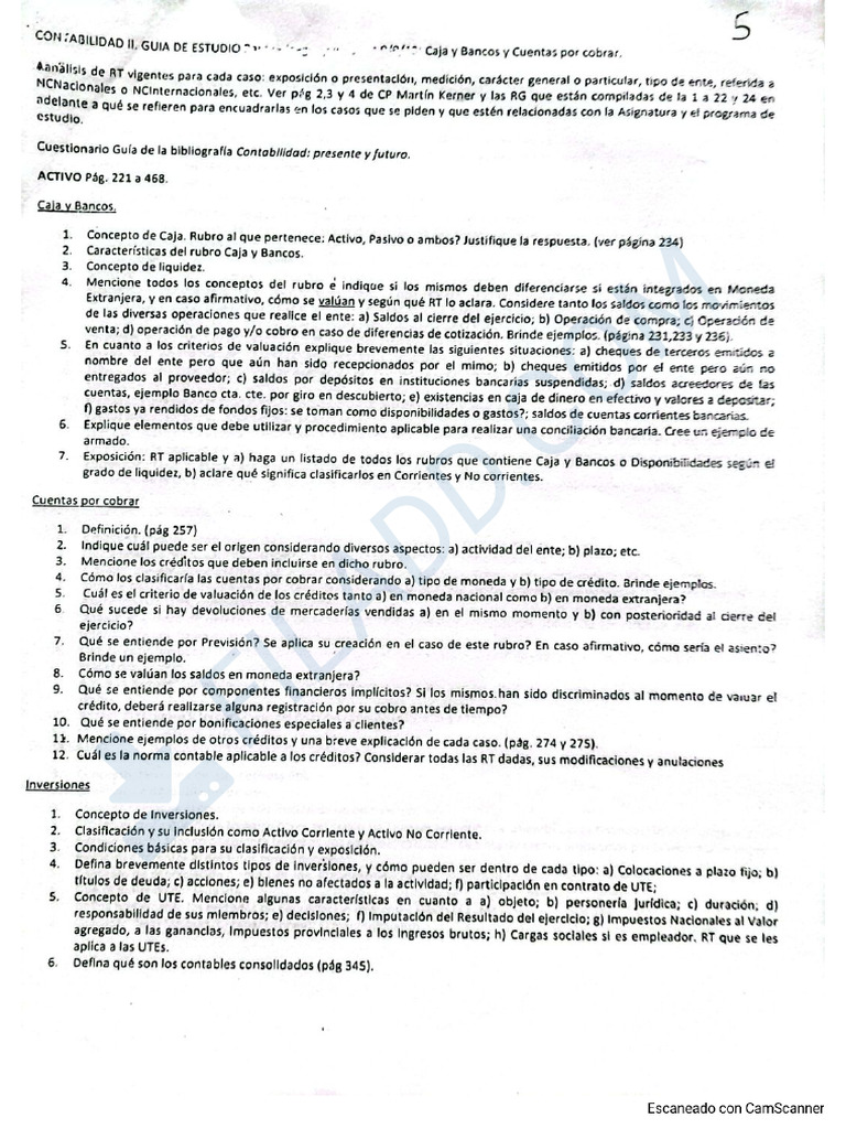 Guia de estudio Contab II | PDF