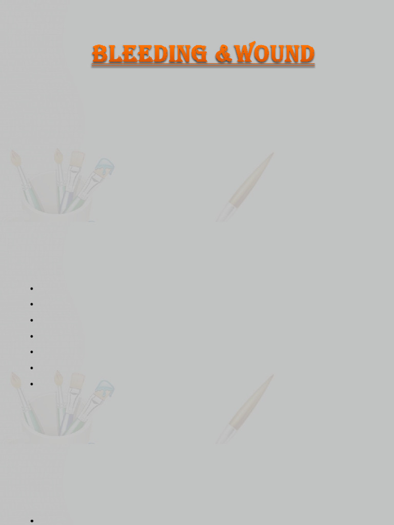 4th Lecture (Bleeding&wound) | PDF | Bleeding | Skin
