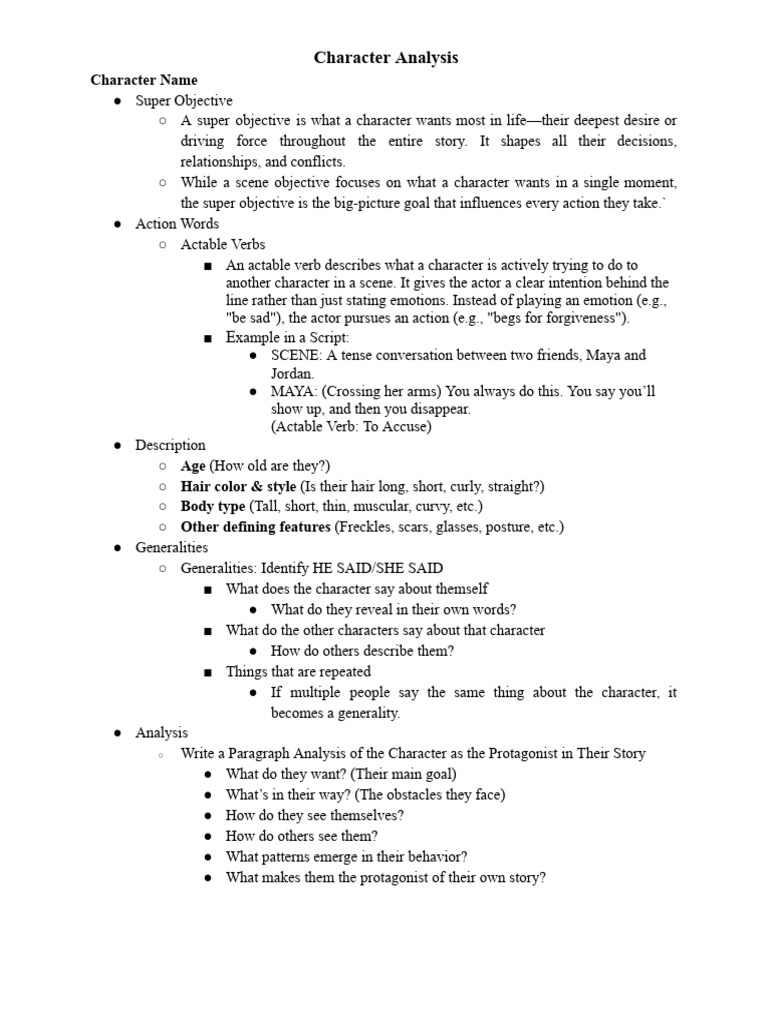 Character Description Notes | PDF | Linguistic Morphology | Syntax