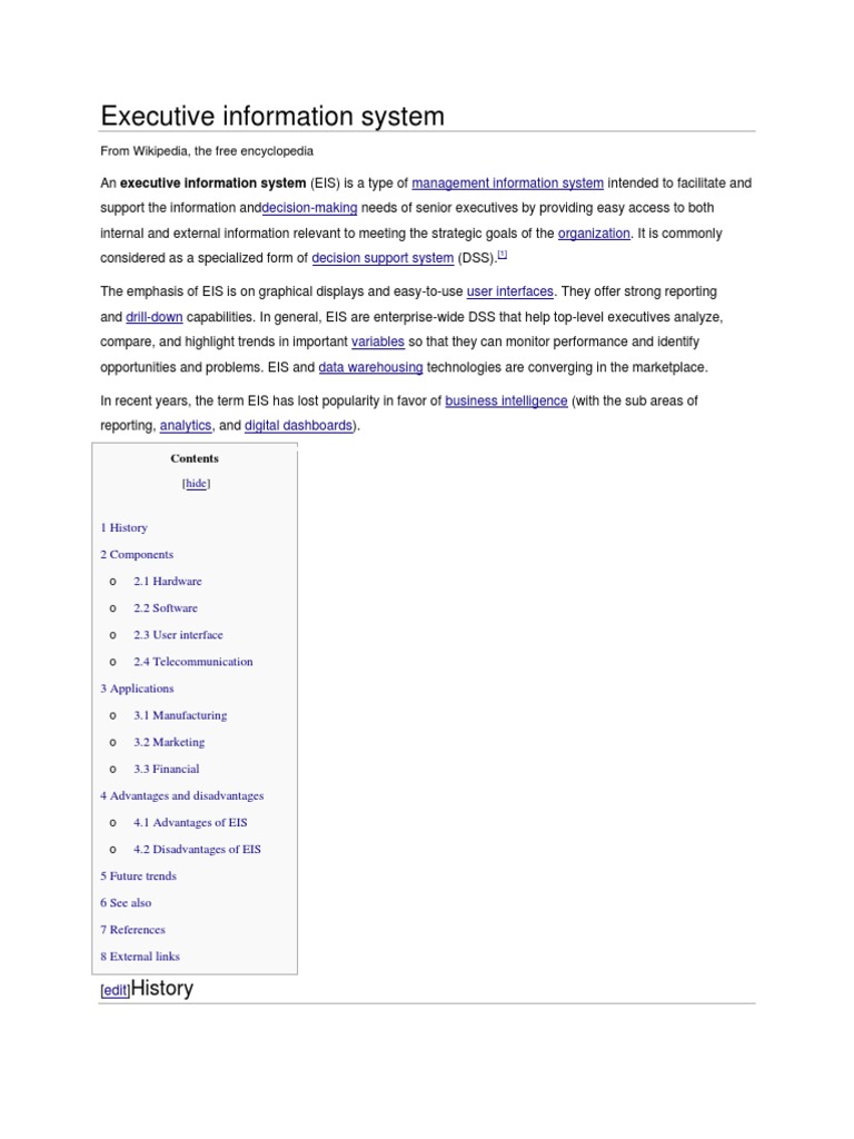 Executive Information System | PDF | Information Science | Information ...