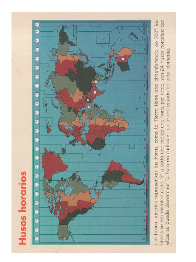 Mapa Husos Horarios 6to | PDF