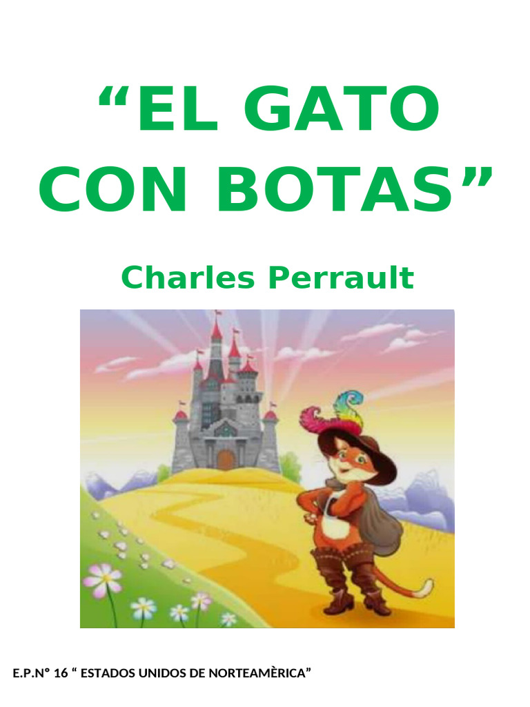 Actividades de Lectura: El Gato con Botas | PDF | Escritura ...