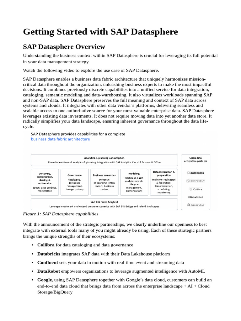 01 - Identifying The Strategy For SAP Datasphere | PDF | Data Warehouse | Databases
