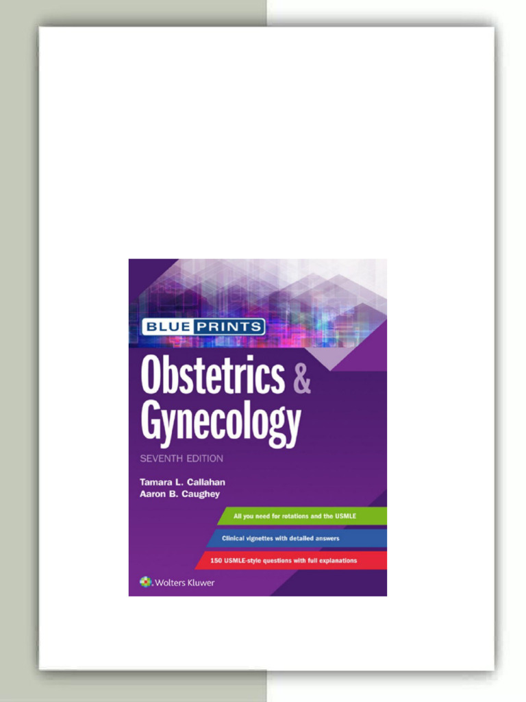 Blueprints Obstetrics and Gynecology 7th Edition by Tamara Callahan ISBN 1975134877 ...