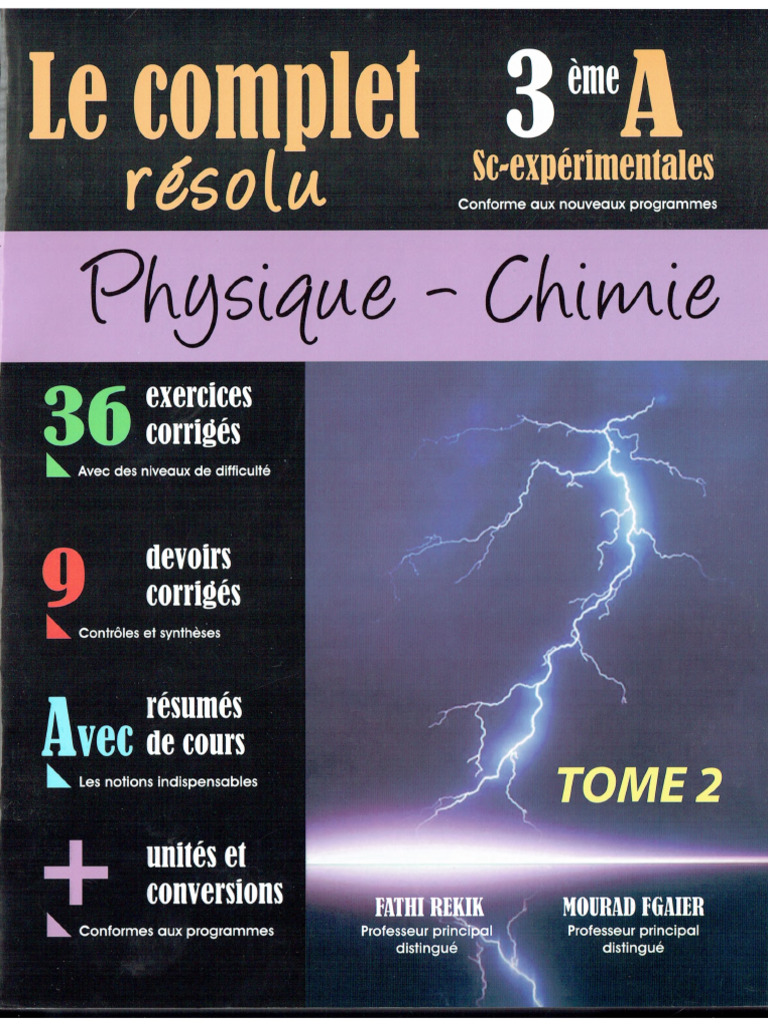 Le Complet Resolu Physique 3eme SC T2-1 | PDF