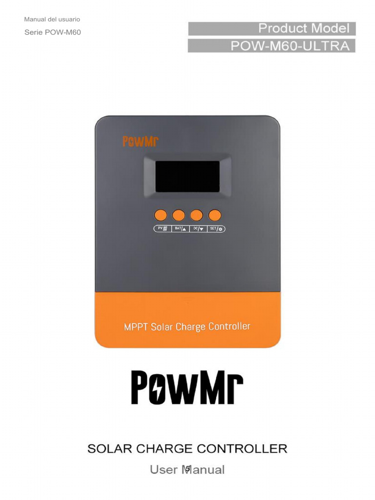 Manual del usuario POW-M60 Ultra | PDF | Fotovoltaica | Energía solar