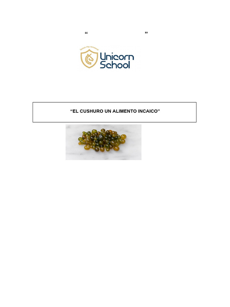 Beneficios del Cushuro en la Alimentación | PDF | Carbohidratos | ensalada