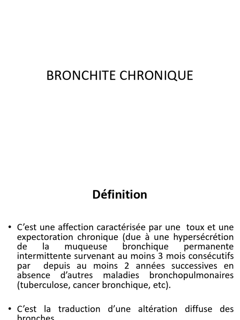 Bronchite Chronique | PDF