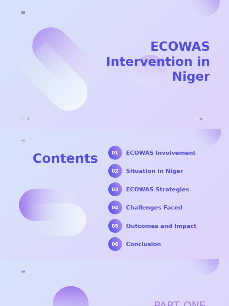 ECOWAS Intervention in Niger | PDF | Peacekeeping | Humanitarian Aid