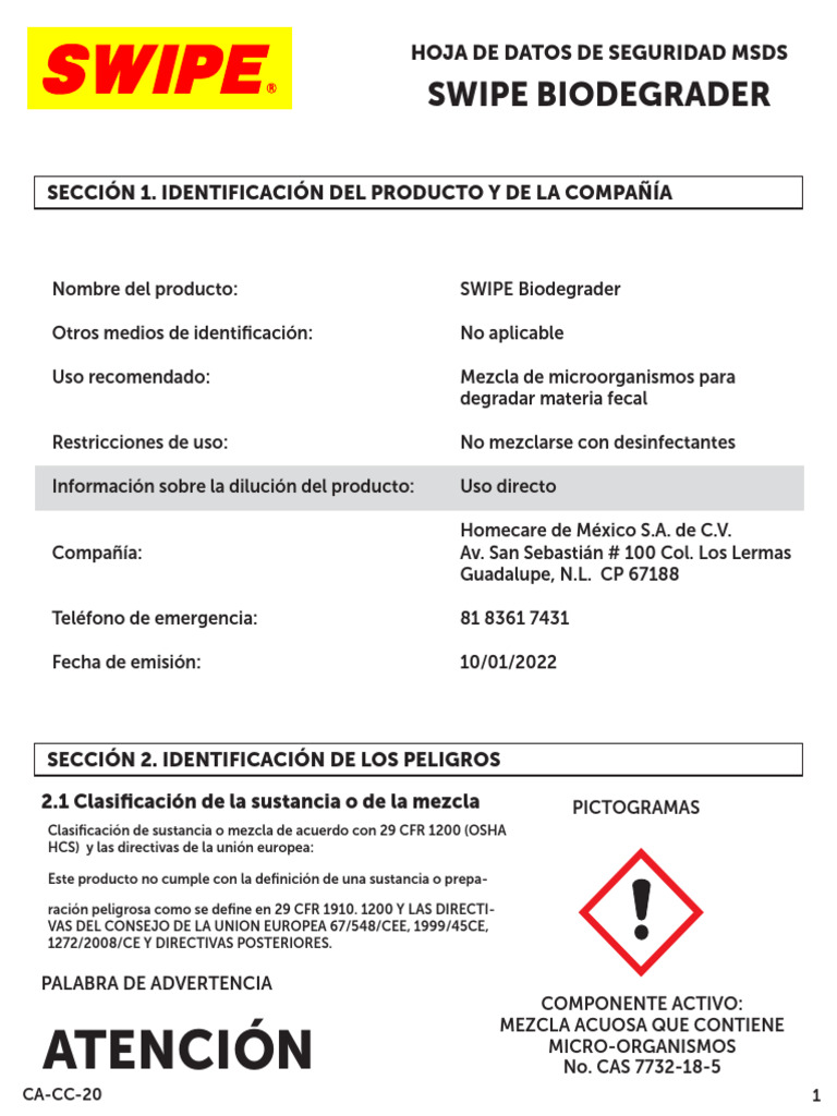 Biodegradador de Materia Fecal | PDF | Solubilidad | Combustión