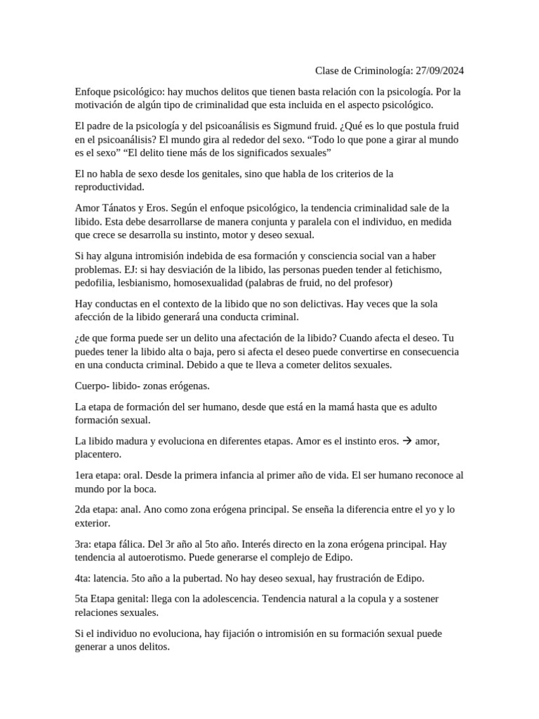 Criminologia | PDF | Libido | Criminología